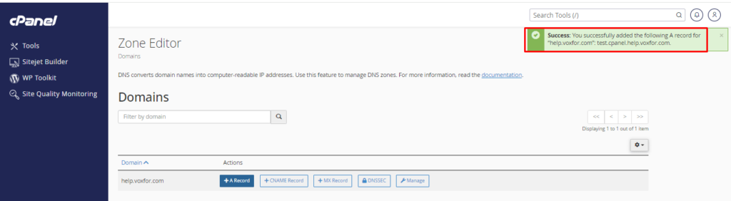 How to Add A Record in cPanel DNS » Voxfor
