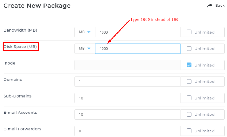 How to Create Reseller Package in DirectAdmin » Voxfor