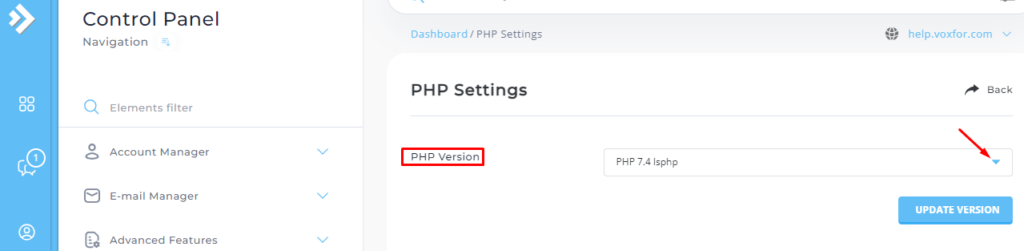 How to Change PHP Version in DirectAdmin » Voxfor