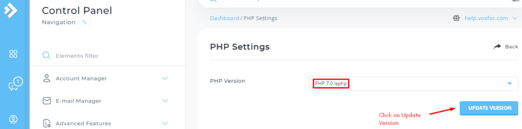 How to Change PHP Version in DirectAdmin » Voxfor