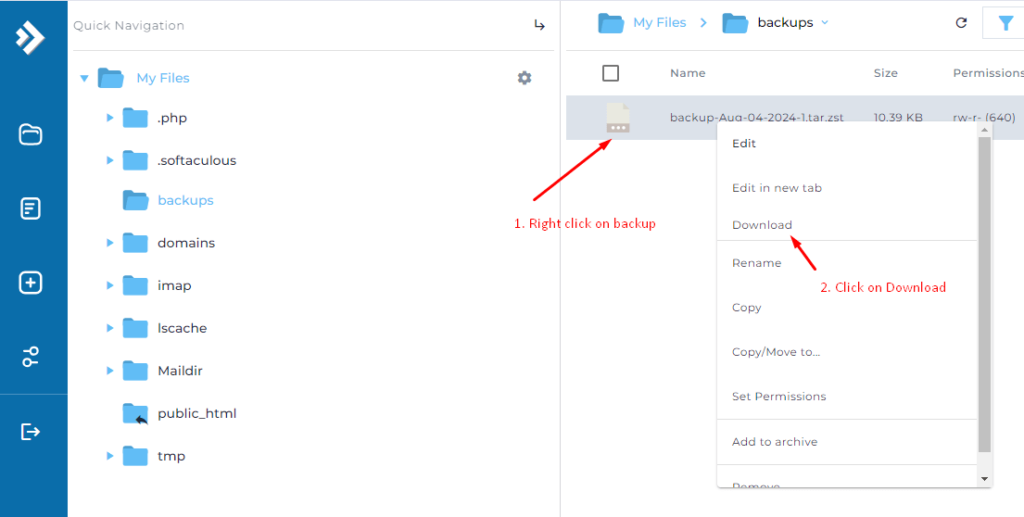 Friendly Guide to Create and Download Your Backups in DirectAdmin » Voxfor