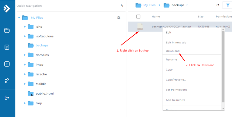 Friendly Guide to Create and Download Your Backups in DirectAdmin » Voxfor