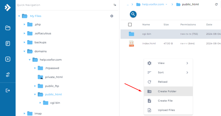 Friendly Guide for Creating Folders in DirectAdmin » Voxfor