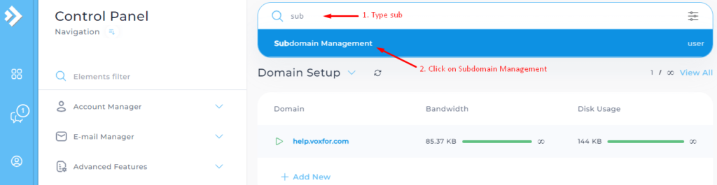 How to Add Subdomain in DirectAdmin » Voxfor
