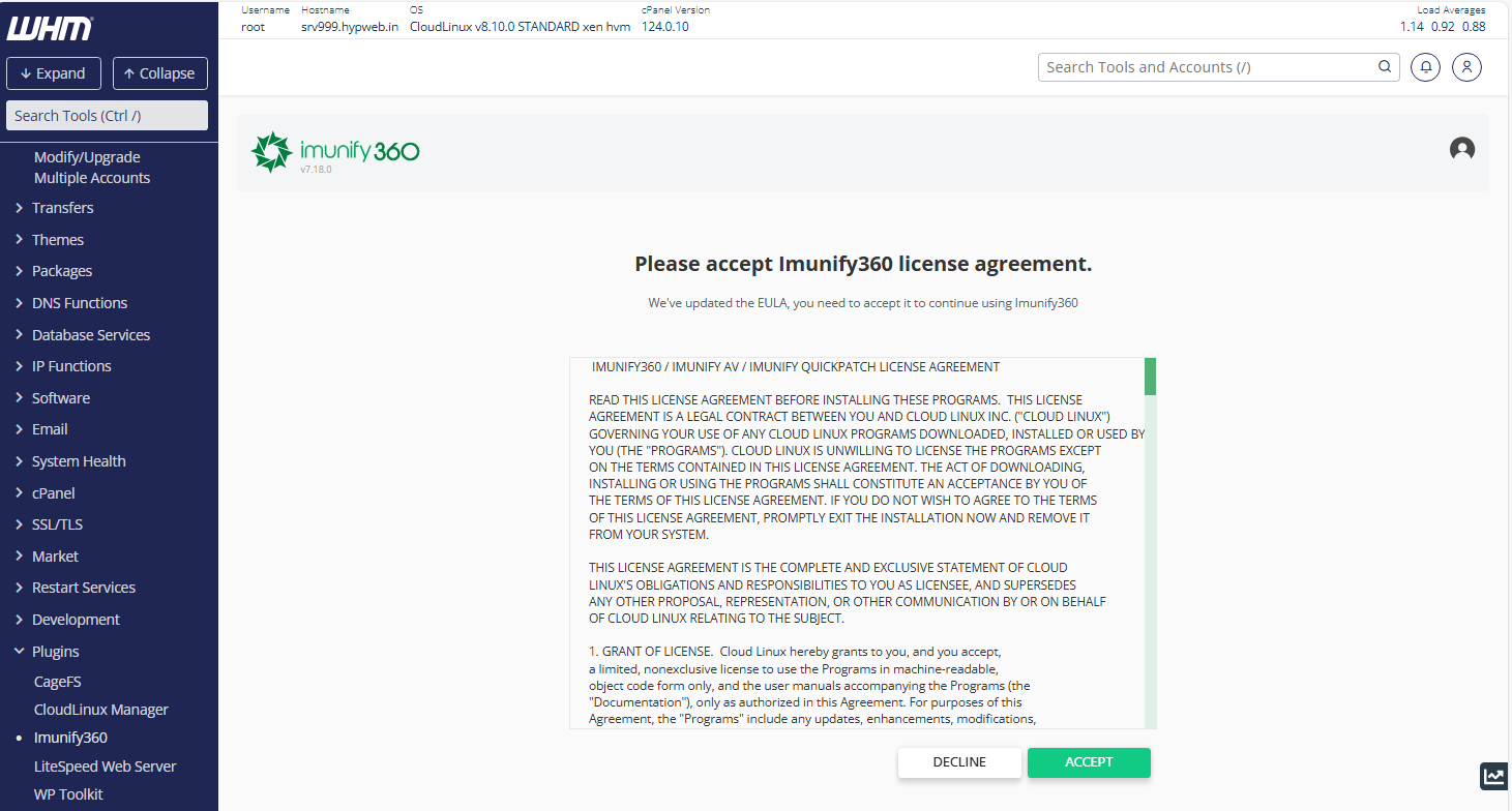How to Install and Configure Imunify360 on cPanel