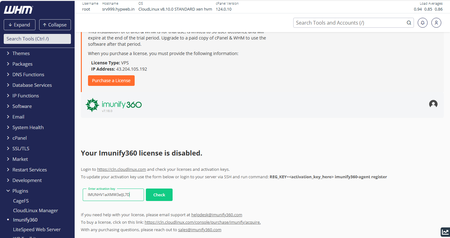 How to Install and Configure Imunify360 on cPanel