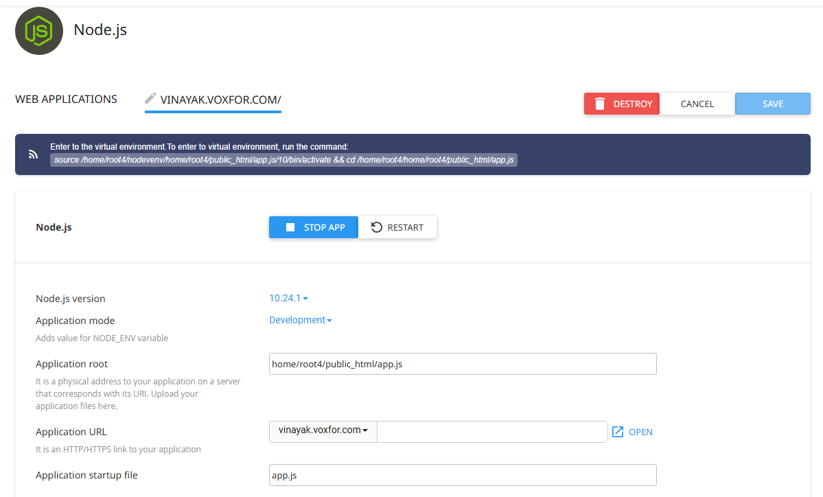 How to Install and Use Node.js with cPanel on CloudLinux