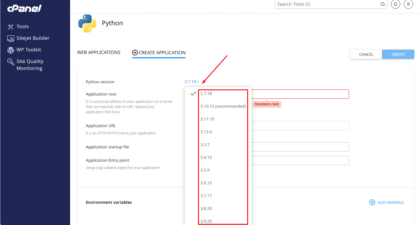 Install and Use the Python Selector in cPanel on CloudLinux