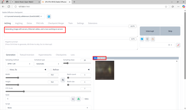Generate Images using Stable Diffusion from WSL in Windows