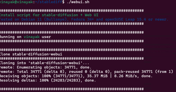 Generate Images using Stable Diffusion from WSL in Windows