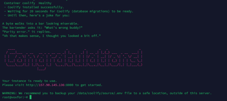 Install And Set Up Coolify On Voxfor Lifetime Vps