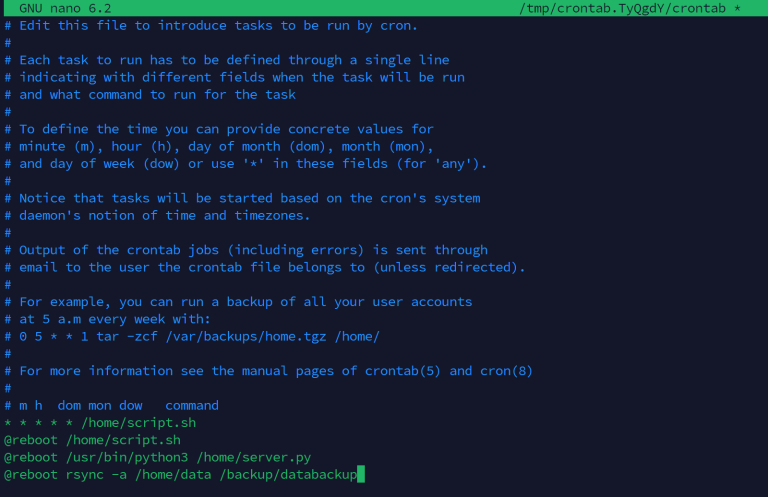 How to Run Jobs or Scripts Using Crontab on Boot