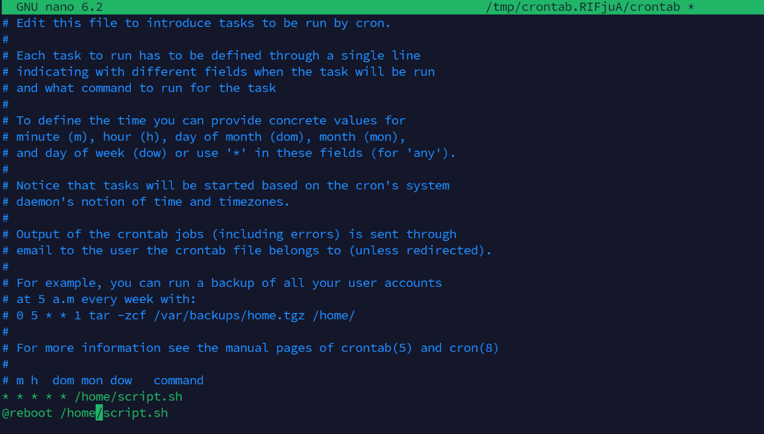 How to Run Jobs or Scripts Using Crontab on Boot