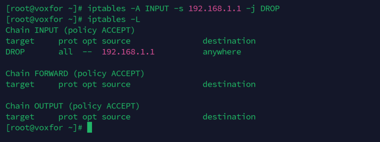 How to Delete Rules in iptables