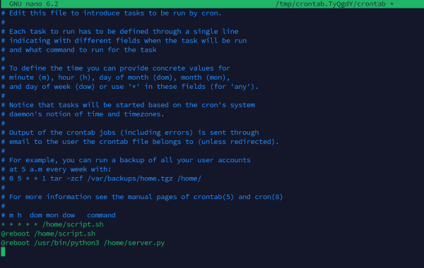 How to Run Jobs or Scripts Using Crontab on Boot