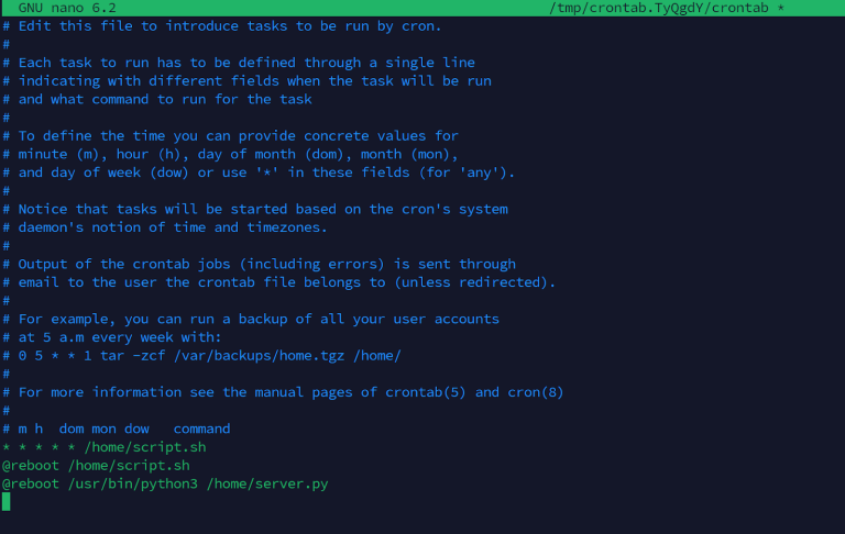 How to Run Jobs or Scripts Using Crontab on Boot