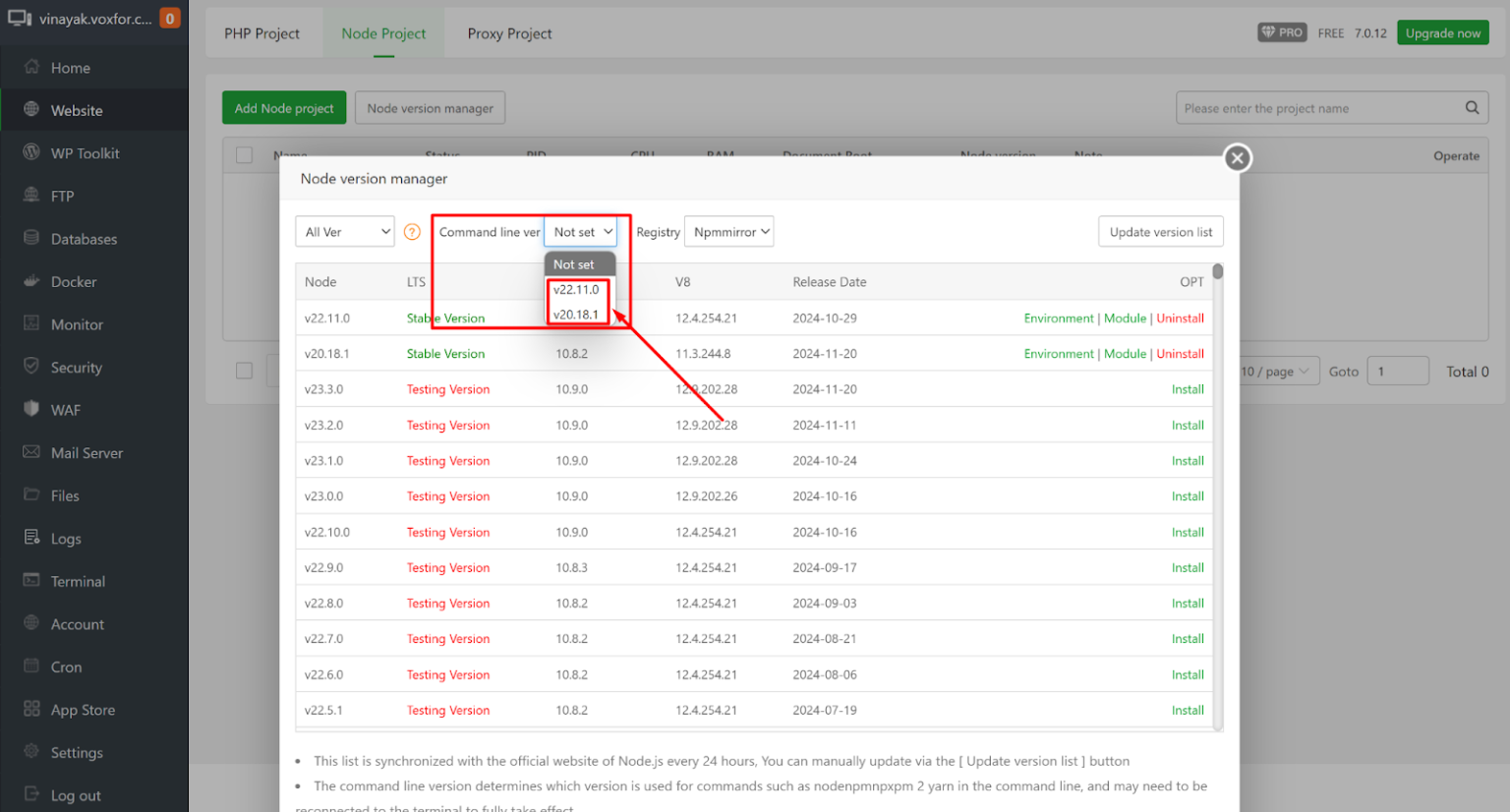 How to Use Node Version Manager (NVM) in aaPanel