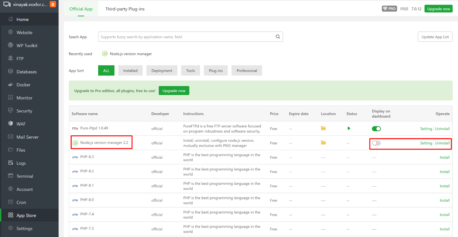 How to Use Node Version Manager (NVM) in aaPanel