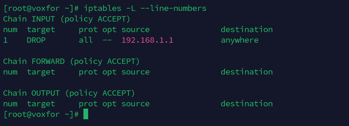 How to Delete Rules in iptables