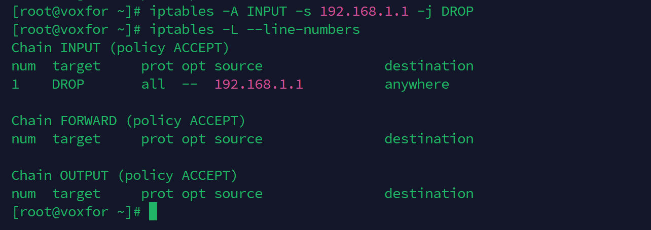 How to Delete Rules in iptables