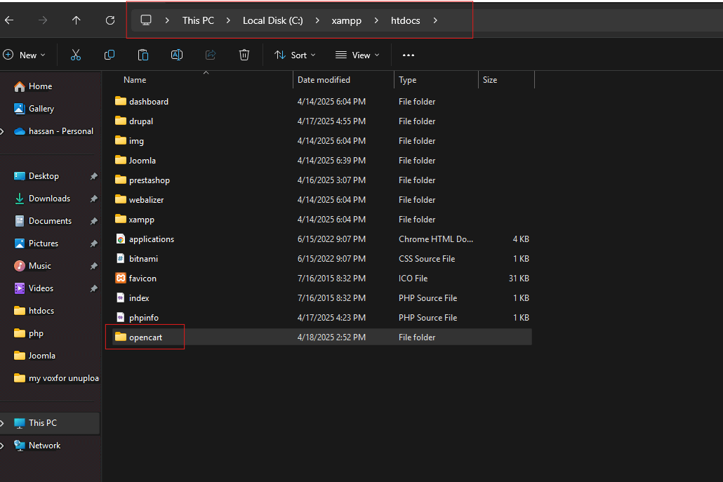 How to Install OpenCart Using XAMPP on Localhost