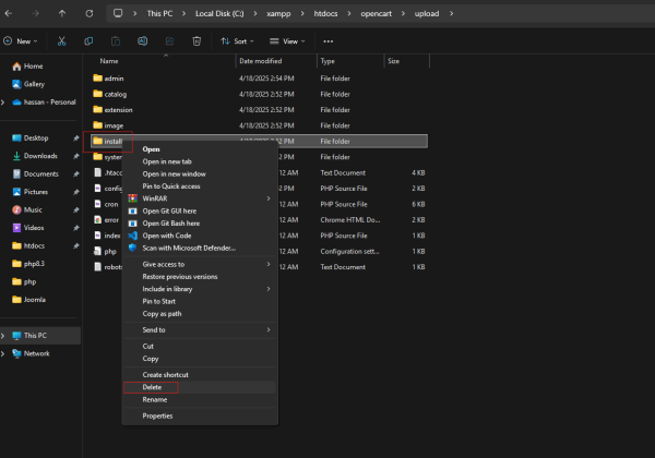 How to Install OpenCart Using XAMPP on Localhost